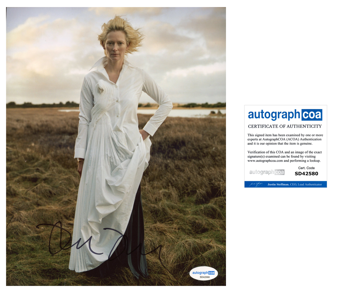 Tilda Swinton Signed Autograph 8x10 Photo ACOA | Outlaw Hobbies ...