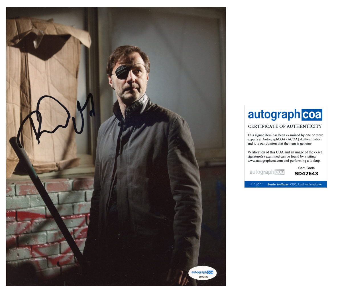 David Morrissey Walking Dead Signed Autograph 8x10 Photo ACOA | Outlaw ...