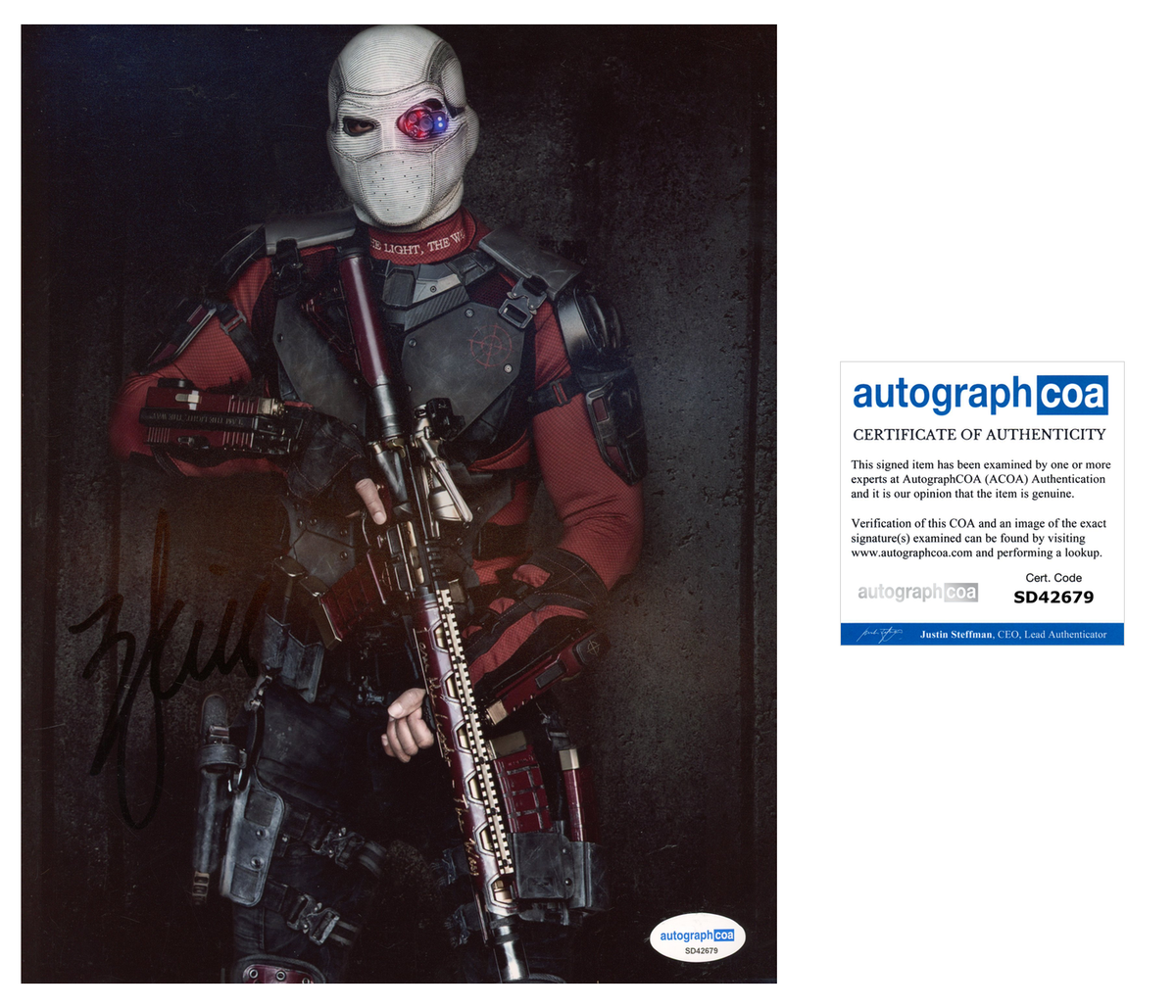 Will Smith Suicide Squad Signed Autograph 8x10 Photo ACOA | Outlaw ...