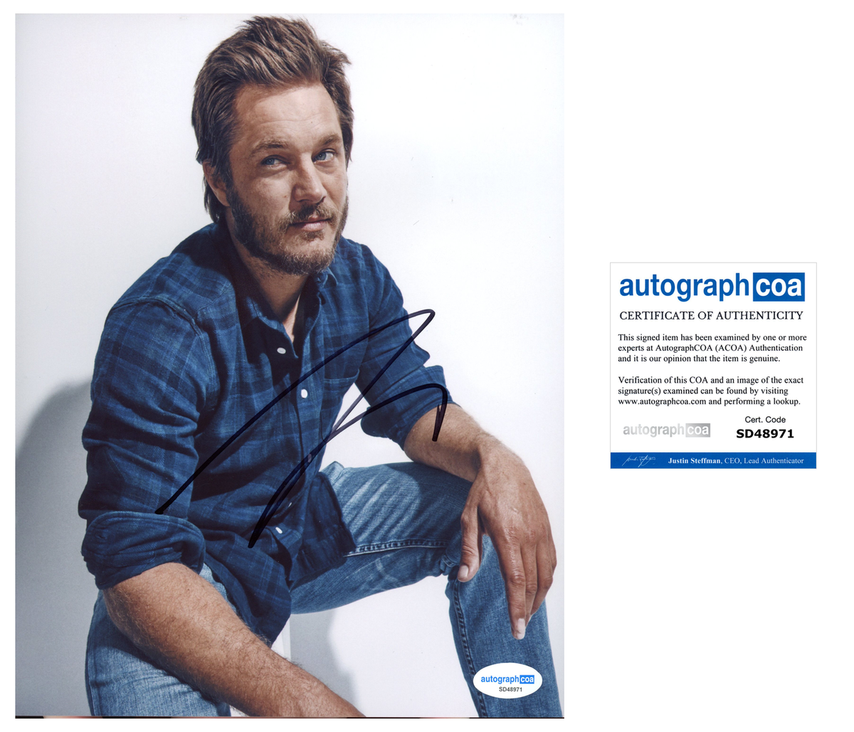 Travis Fimmel Vikings Signed Autograph 8x10 Photo ACOA | Outlaw Hobbies ...