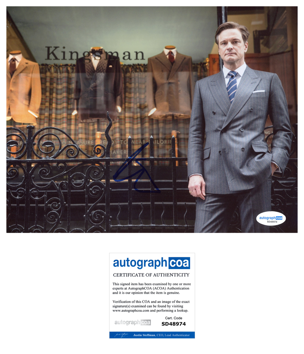 Colin Firth Kingsman Signed Autograph 8x10 Photo ACOA | Outlaw Hobbies ...