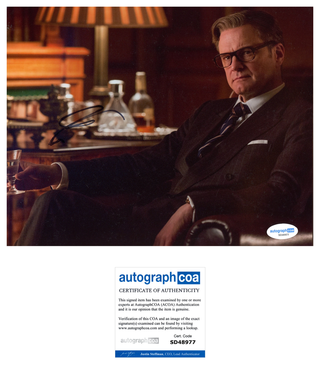 Colin Firth Kingsman Signed Autograph 8x10 Photo ACOA | Outlaw Hobbies ...