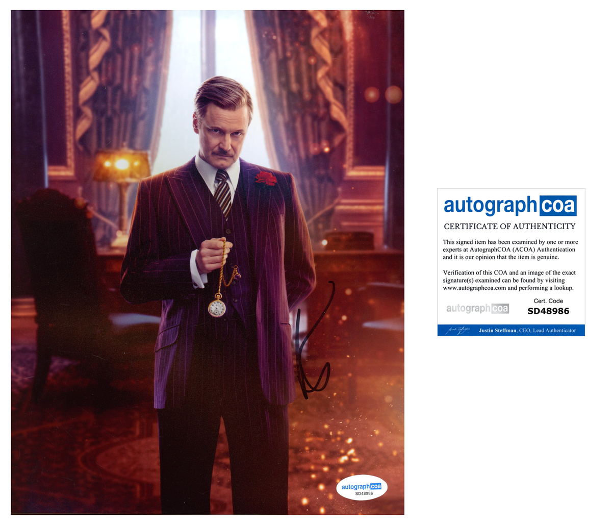 Colin Firth Mary Poppins Signed Autograph 8x10 Photo ACOA | Outlaw ...