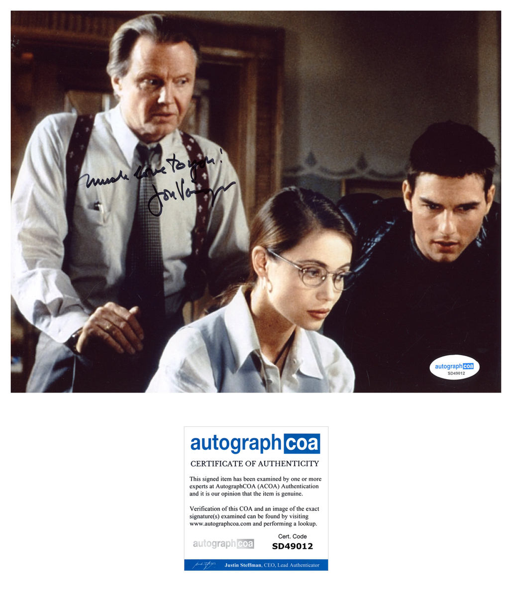 Jon Voight Mission Impossible Signed Autograph 8x10 Photo ACOA | Outlaw ...
