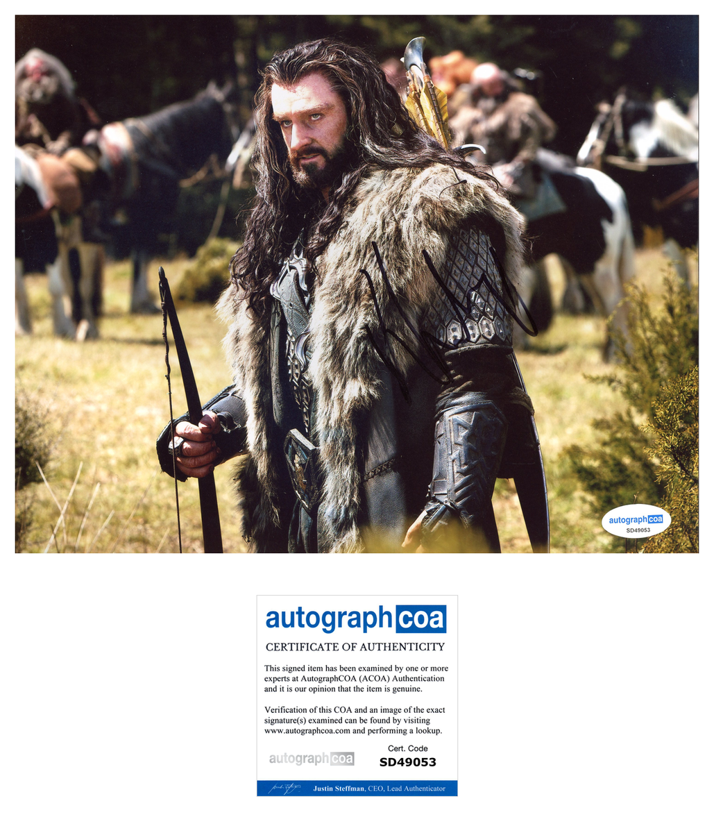 Richard Armitage Hobbit Signed Autograph 8x10 Photo ACOA | Outlaw ...