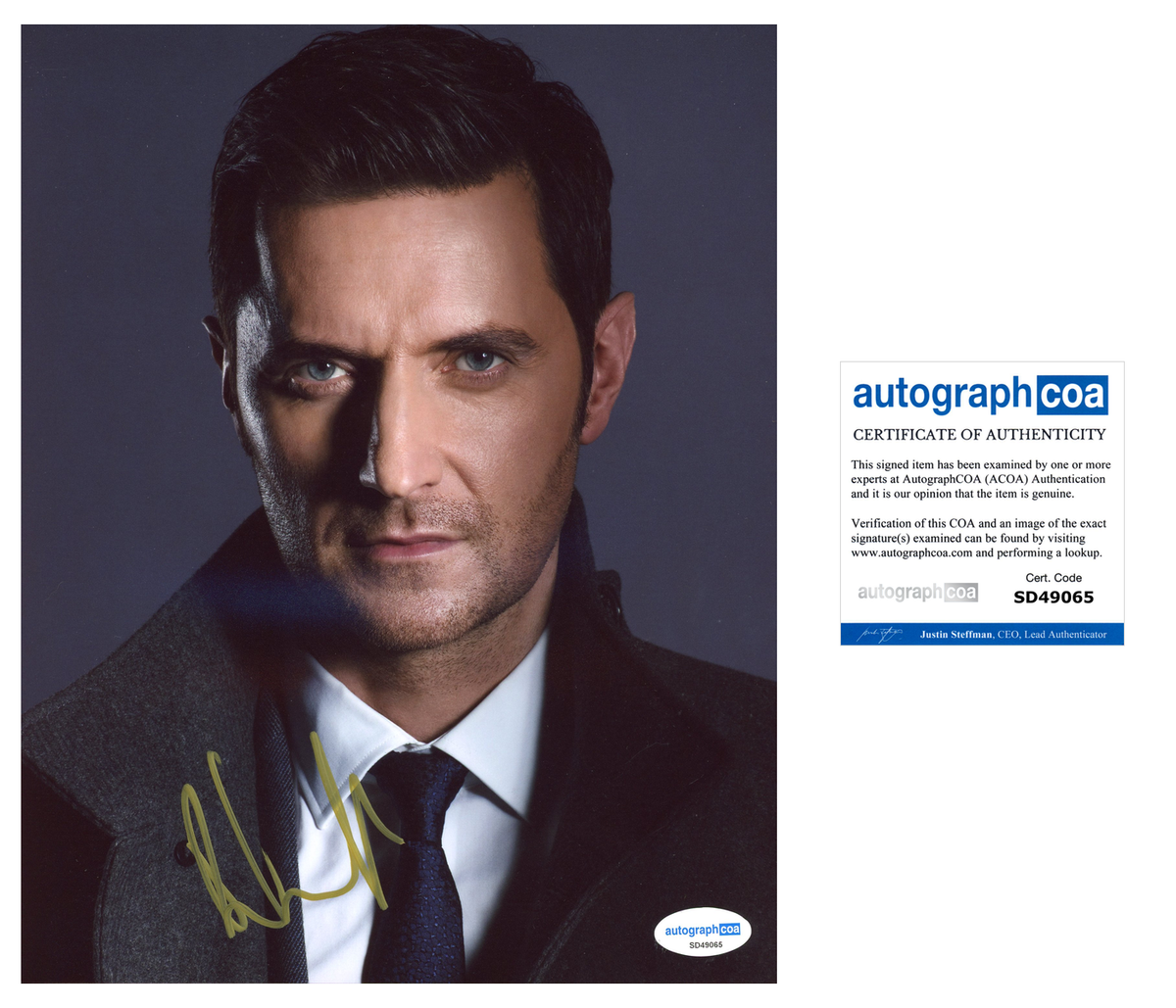 Richard Armitage Captain America Signed Autograph 8x10 Photo ACOA ...