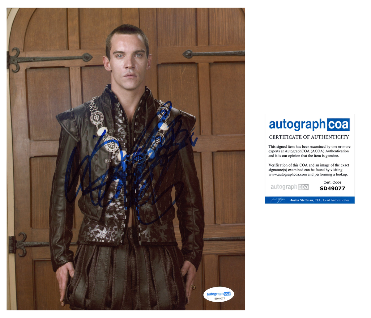 Jonathan Rhys Meyers Tudors Signed Autograph 8x10 Photo ACOA | Outlaw ...