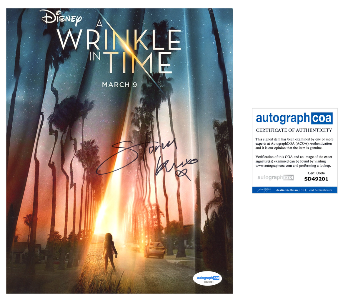 Storm Reid Wrinkle in Time Signed Autograph 8x10 Photo ACOA | Outlaw ...