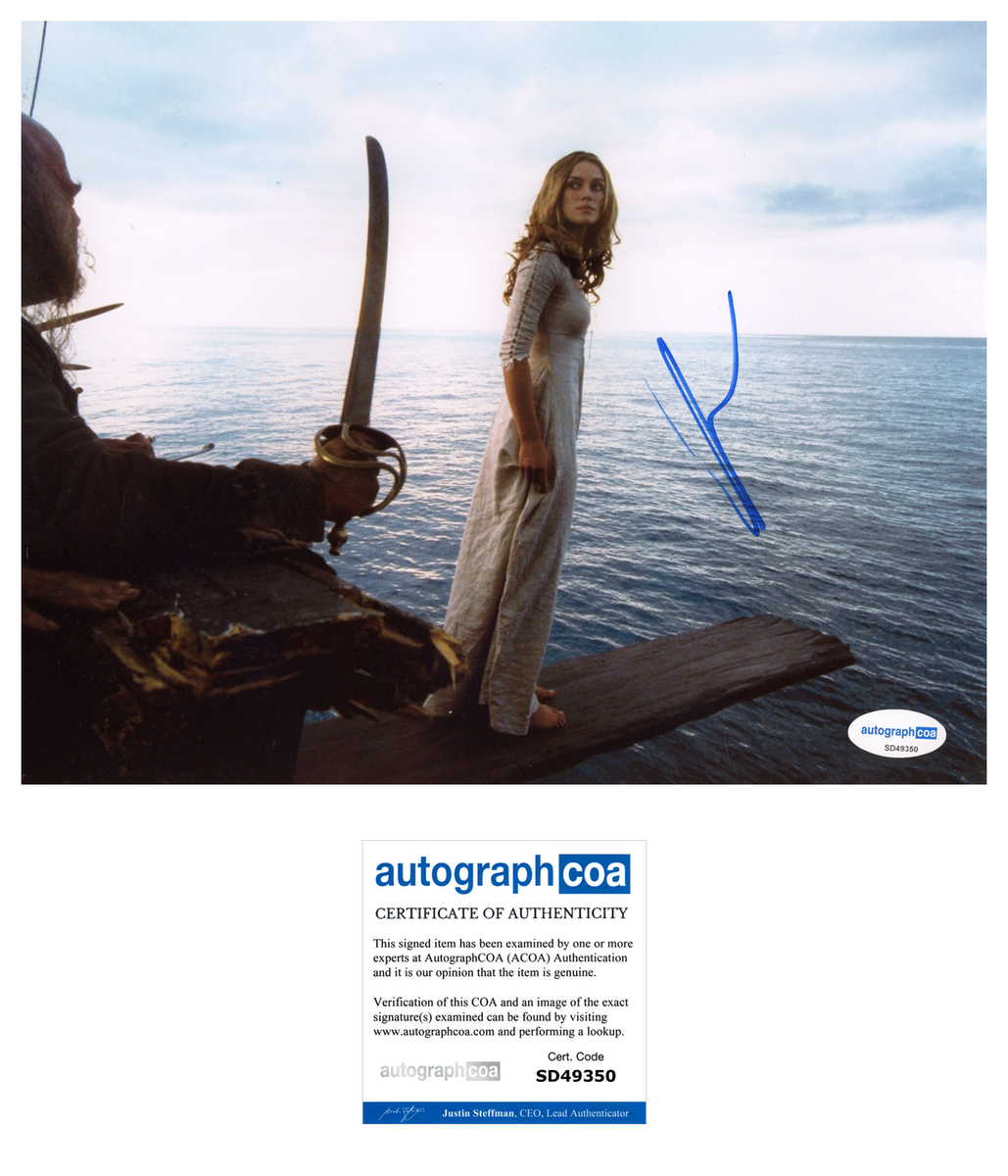 Keira Knightley Pirates Signed Autograph 8x10 PHoto ACOA | Outlaw ...