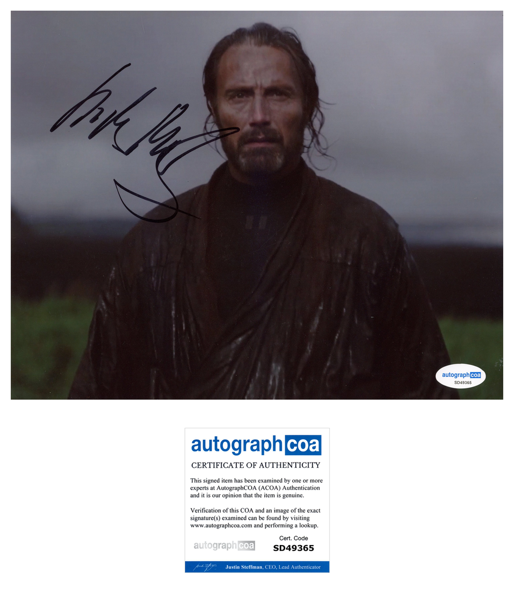Mads Mikkelsen Star Wars Signed Autograph 8x10 Photo ACOA | Outlaw ...
