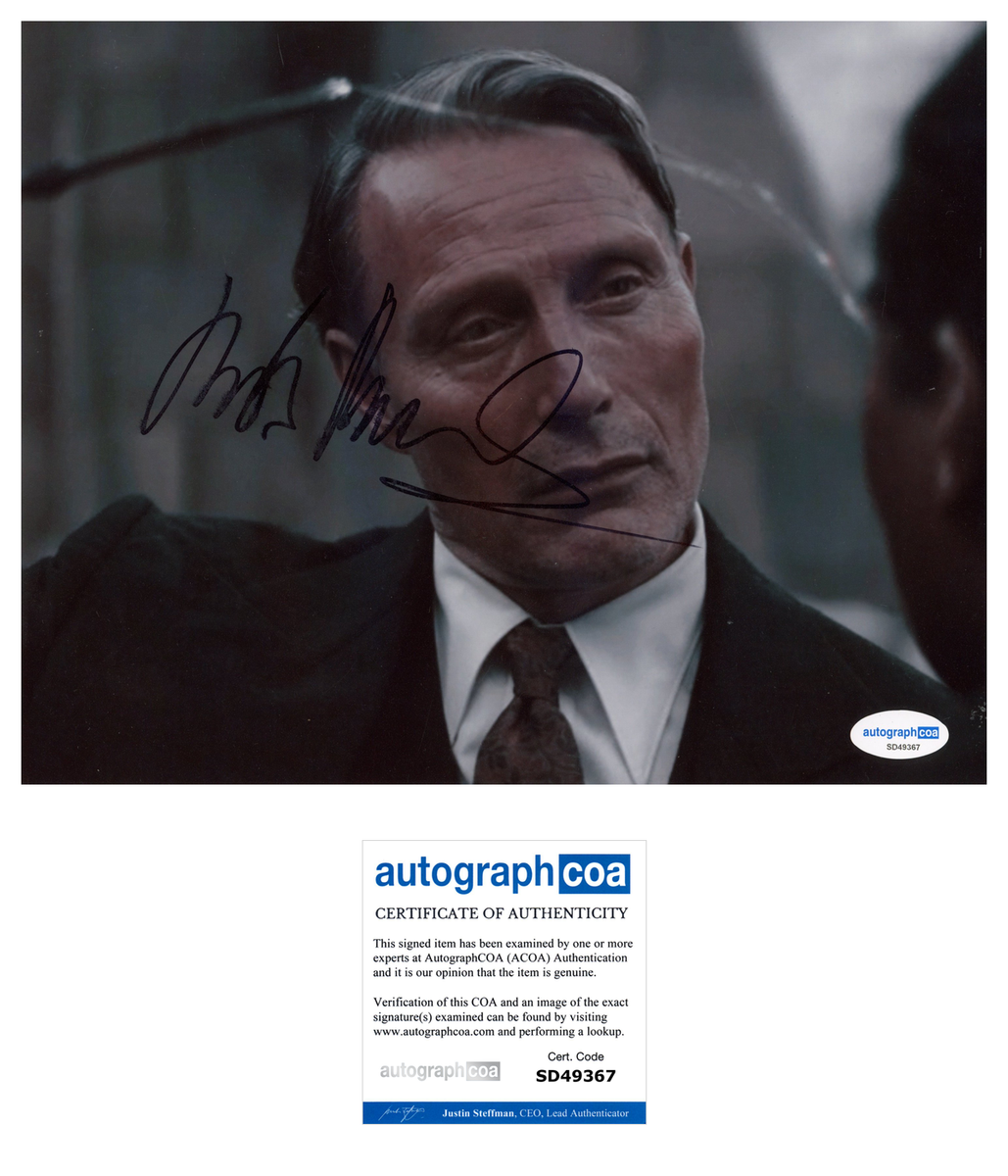 Mads Mikkelsen Fantastic Beasts Signed Autograph 8x10 Photo ACOA ...