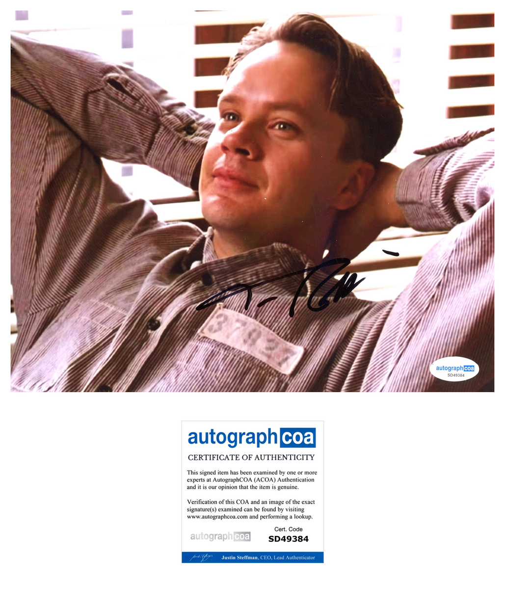 Tim Robbins Shawshank Signed Autograph 8x10 Photo ACOA | Outlaw Hobbies ...