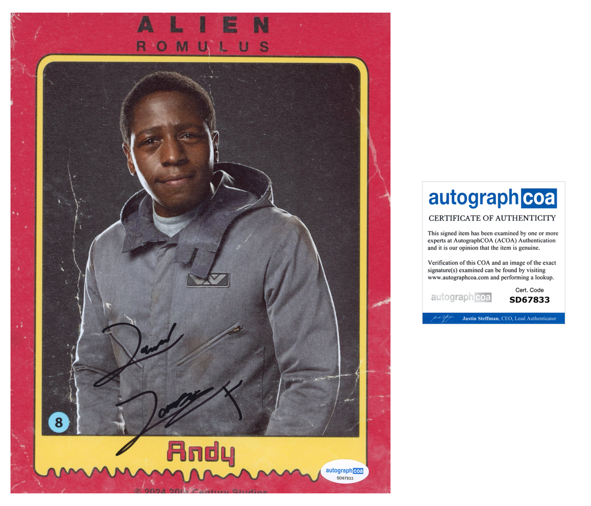 David Jonsson Alien Signed Autograph 8x10 Photo ACOA | Outlaw Hobbies ...