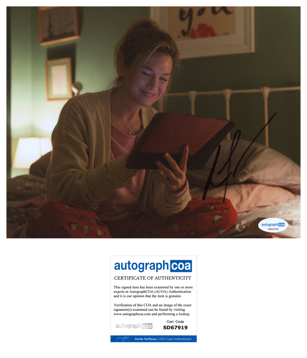 Renee Zellweger Bridget Jones Signed Autograph 8x10 Photo ACOA | Outlaw ...