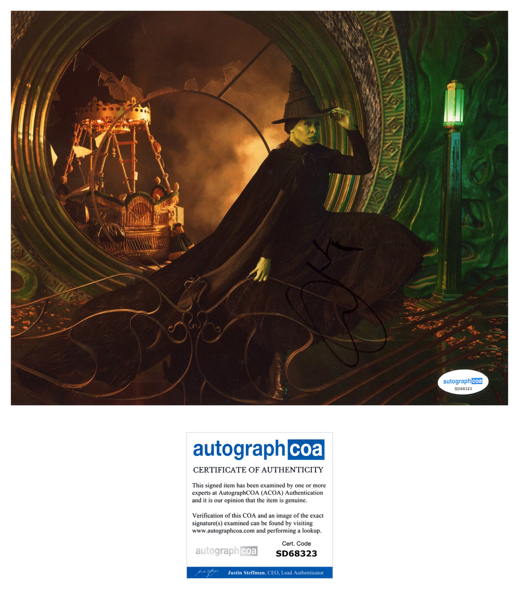 Cynthia Erivo Wicked Signed Autograph 8x10 Photo ACOA | Outlaw Hobbies ...