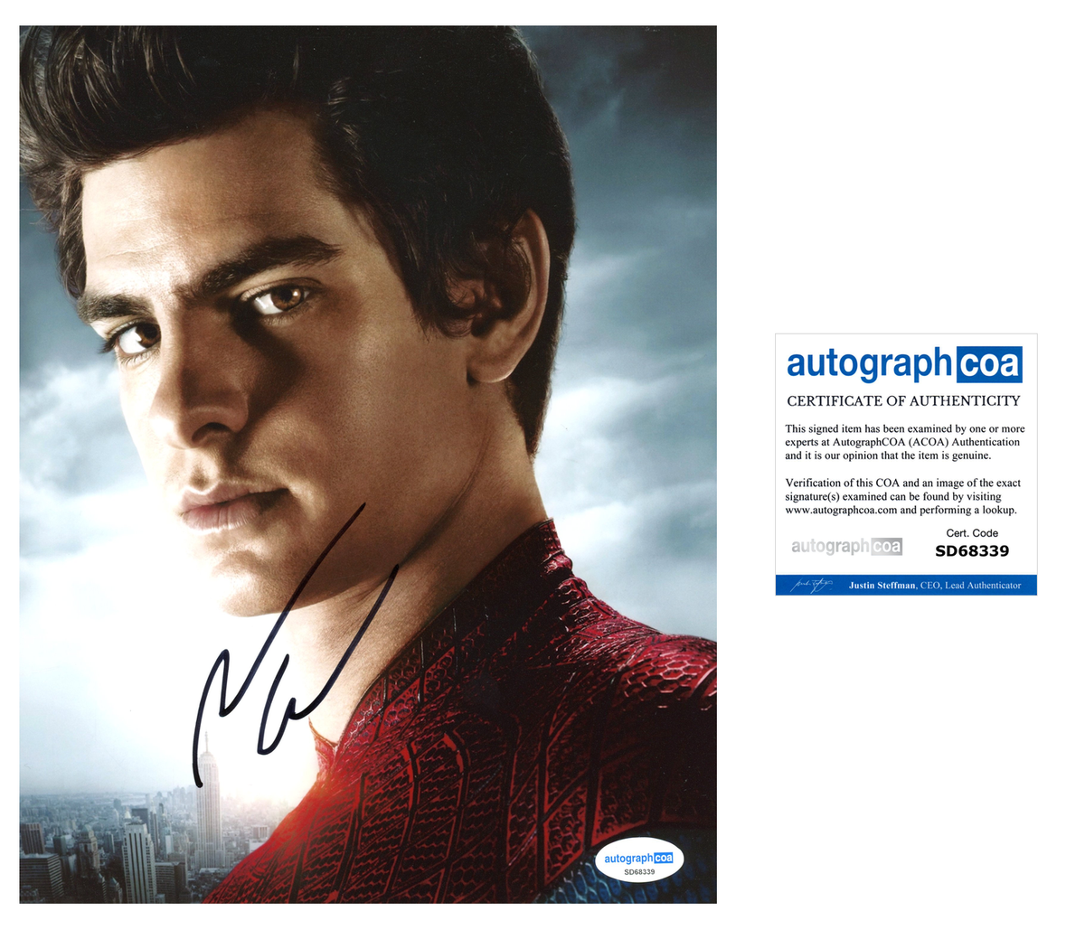 Andrew Garfield Spider-Man Signed Autograph 8x10 Photo ACOA | Outlaw ...