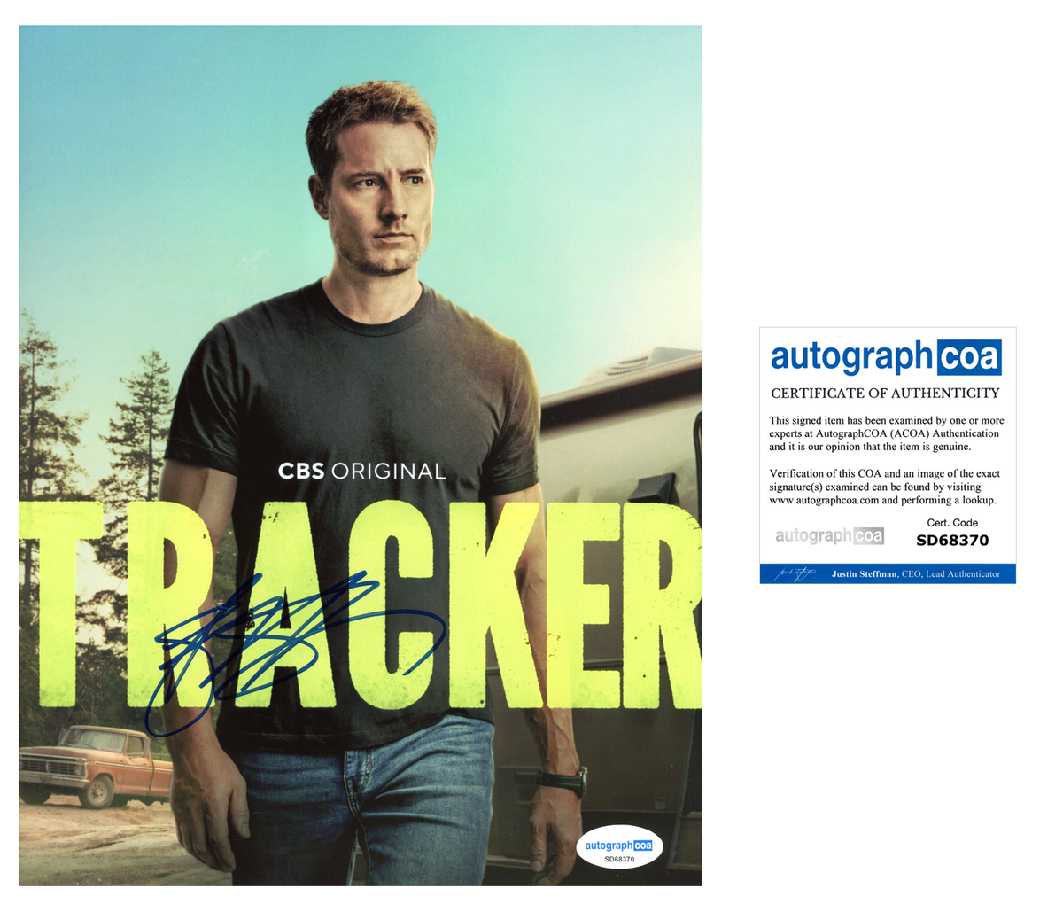 Justin Hartley Tracker Signed Autograph 8x10 Photo ACOA | Outlaw ...