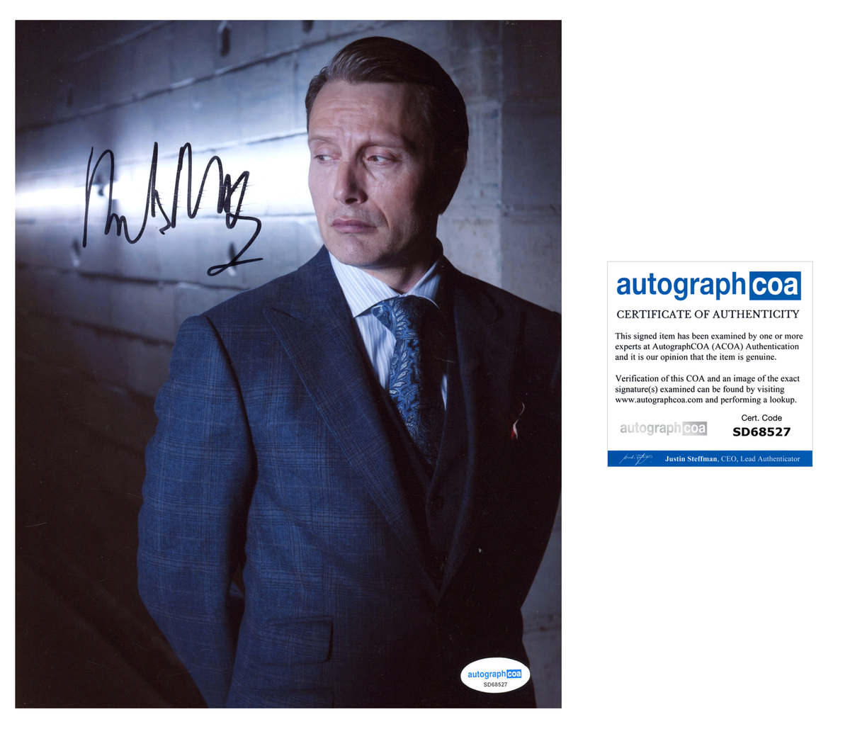 Mads Mikkelsen Hannibal Signed Autograph 8x10 Photo ACOA | Outlaw ...