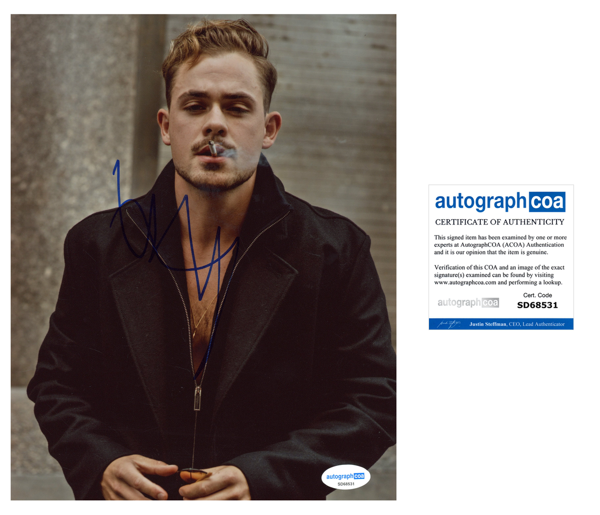Dacre Montgomery Stranger Things Signed Autograph 8x10 Photo ACOA ...