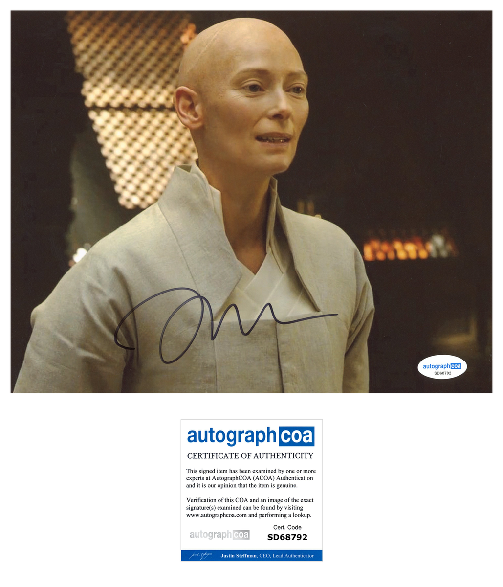 Tilda Swinton Doctor Strange Signed Autograph 8x10 Photo ACOA | Outlaw ...