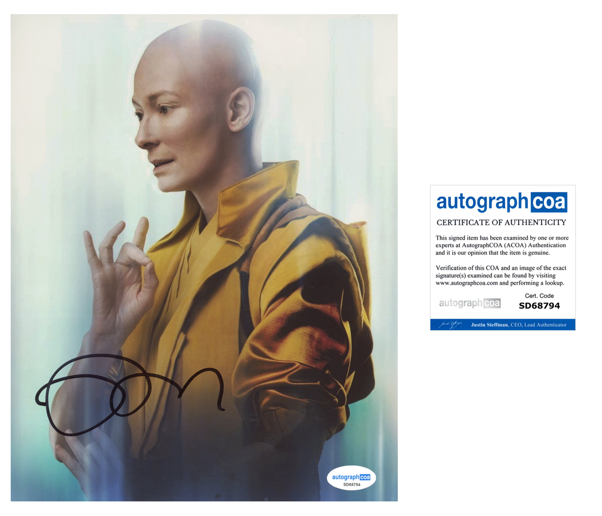 Tilda Swinton Doctor Strange Signed Autograph 8x10 Photo ACOA | Outlaw ...