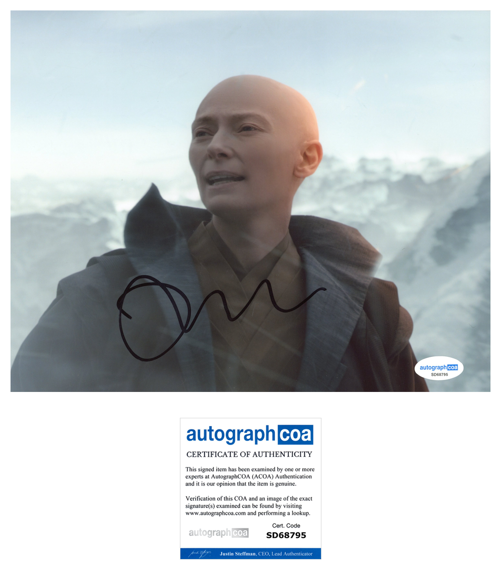 Tilda Swinton Doctor Strange Signed Autograph 8x10 Photo ACOA | Outlaw ...