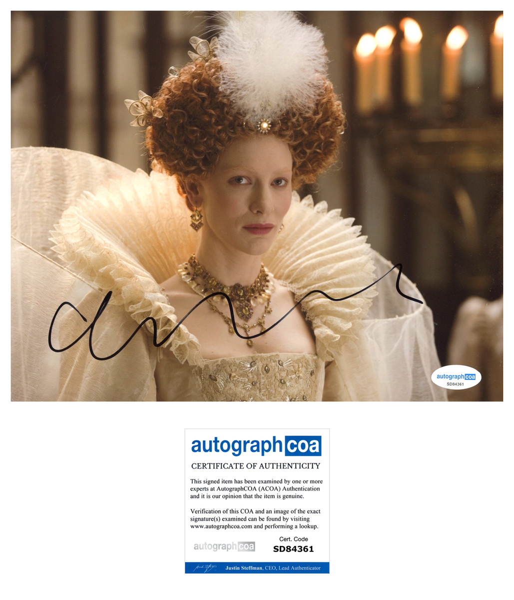 Cate Blanchett Elizabeth Signed Autograph 8x10 Photo ACOA | Outlaw ...