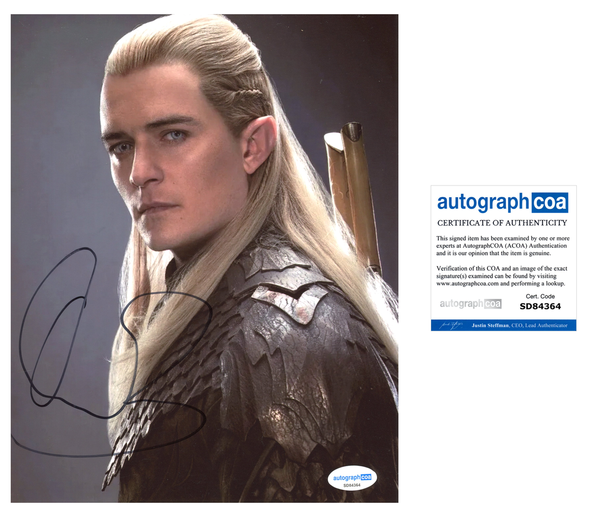 Orlando Bloom Lord of the Rings Signed Autograph 8x10 Photo ACOA ...
