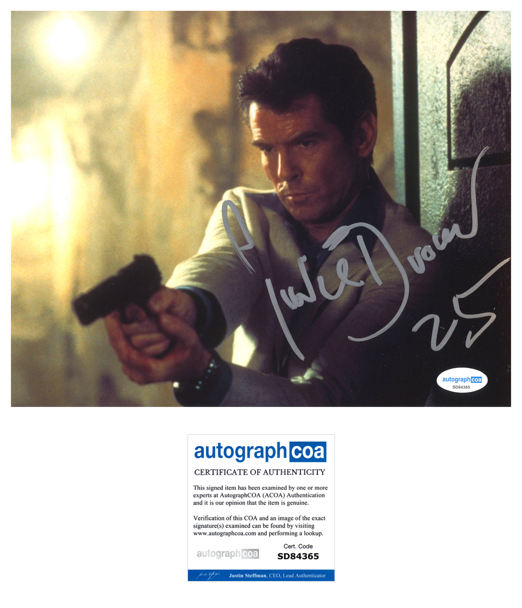 Pierce Brosnan Bond Signed Autograph 8x10 Photo ACOA | Outlaw Hobbies ...