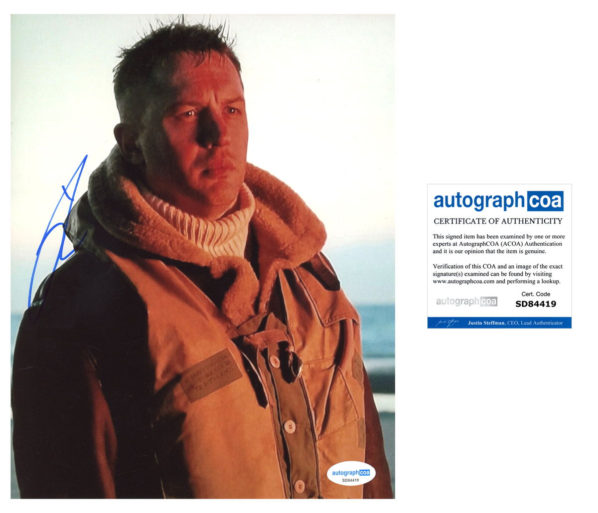 Tom Hardy Dunkirk Signed Autograph 8x10 Photo ACOA | Outlaw Hobbies ...