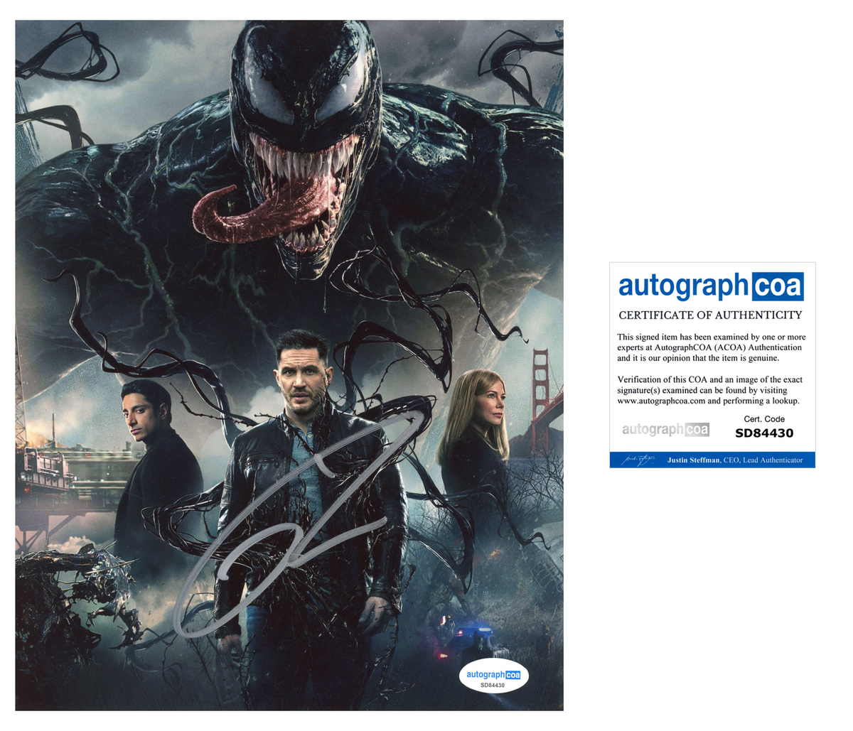 Tom Hardy Venom Signed Autograph 8x10 Photo ACOA | Outlaw Hobbies ...