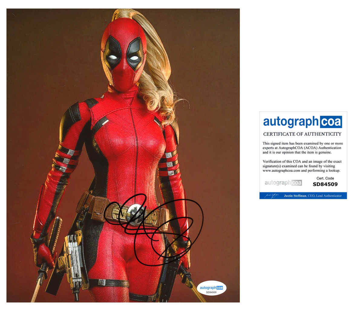 Blake Lively Deadpool Signed Autograph 8x10 Photo ACOA | Outlaw Hobbies ...