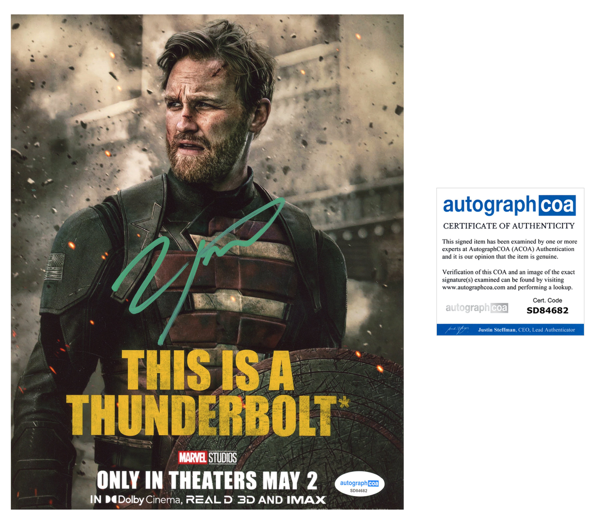 Wyatt Russell Thunderbolts Signed Autograph 8x10 Photo ACOA | Outlaw ...