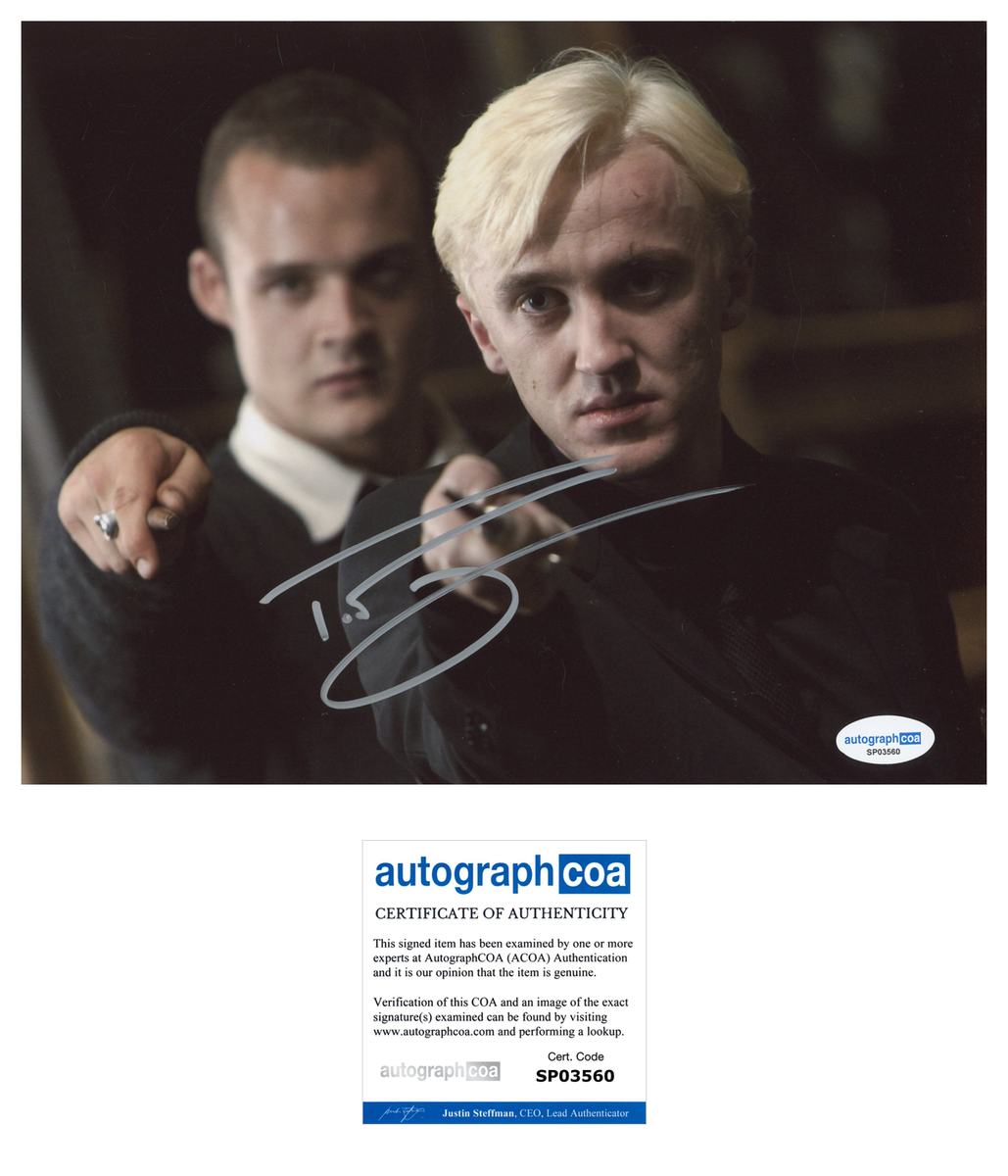 Tom Felton Harry Potter SIgned Autograph 8x10 Photo ACOA | Outlaw ...