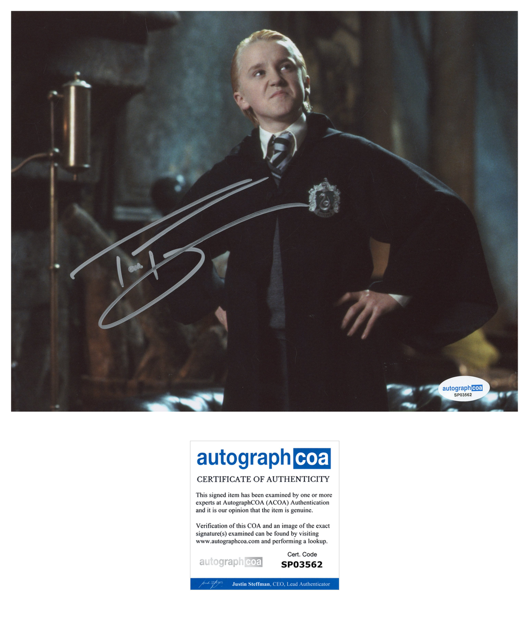 Tom Felton Harry Potter SIgned Autograph 8x10 Photo ACOA | Outlaw ...