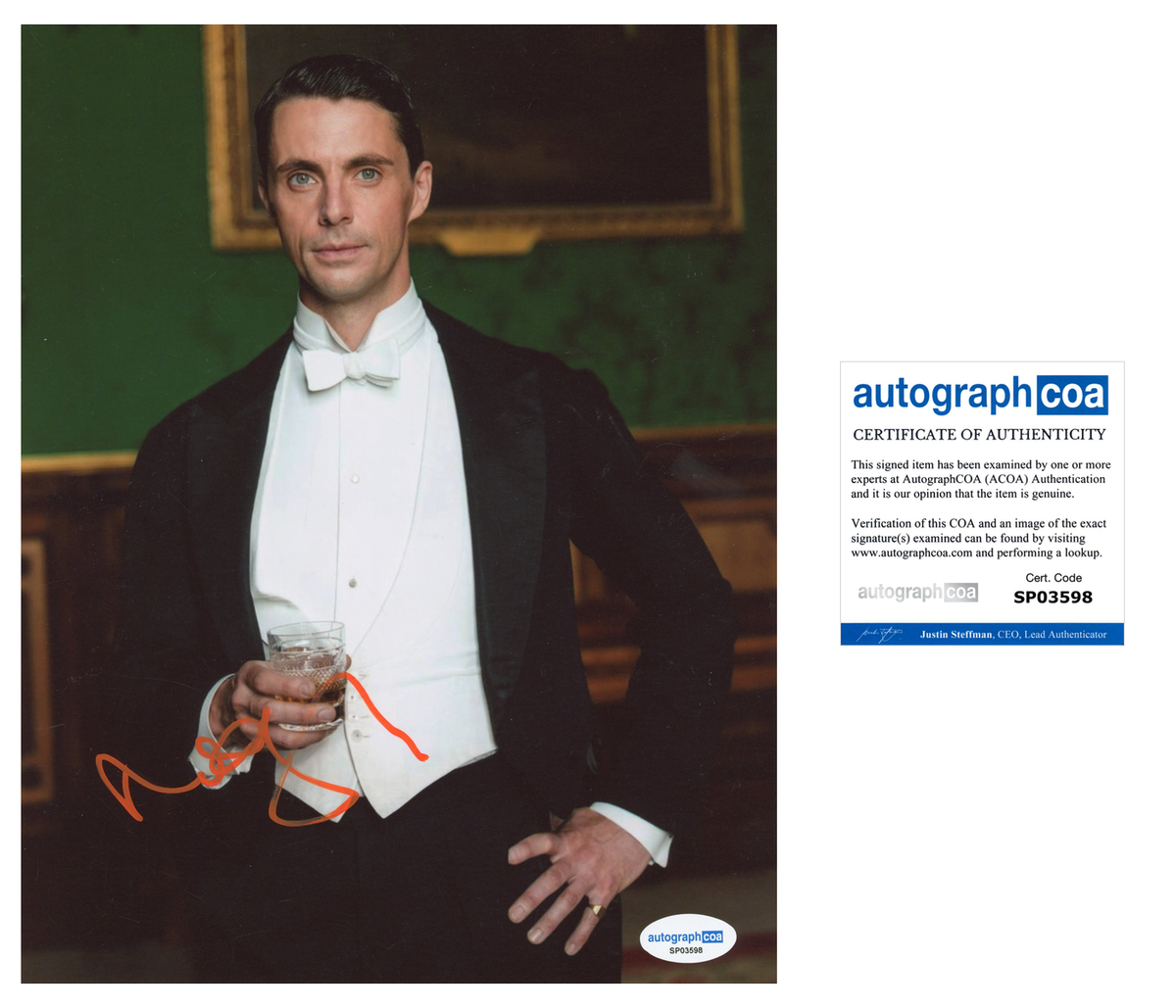Matthew Goode Downton Abbey Signed Autograph 8x10 Photo ACOA– Outlaw ...