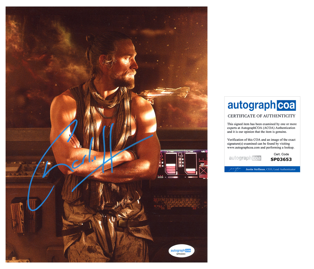 Charlie Hunnam Rebel Moon Signed Autograph 8x10 Photo ACOA | Outlaw ...