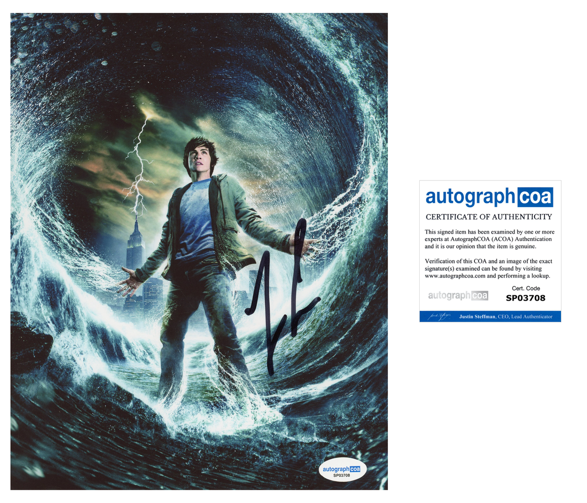 Logan Lerman Percy Jackson Signed Autograph 8x10 Photo ACOA | Outlaw ...