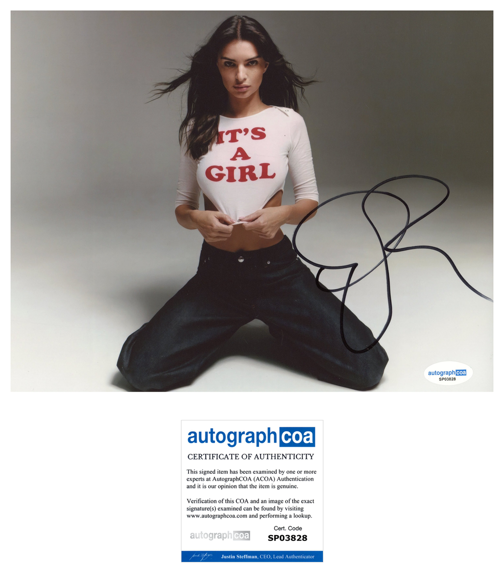 Emily Ratajkowski Sexy Signed Autograph 8x10 Photo ACOA | Outlaw ...