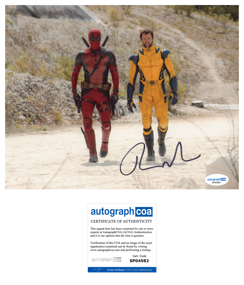 Ryan Reynolds Deadpool Signed Autograph 8x10 Photo ACOA | Outlaw ...