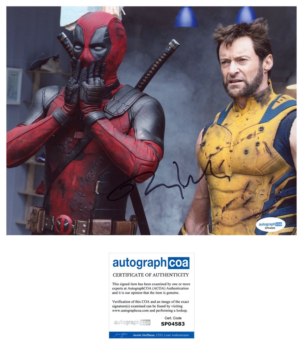 Ryan Reynolds Deadpool Signed Autograph 8x10 Photo ACOA | Outlaw ...