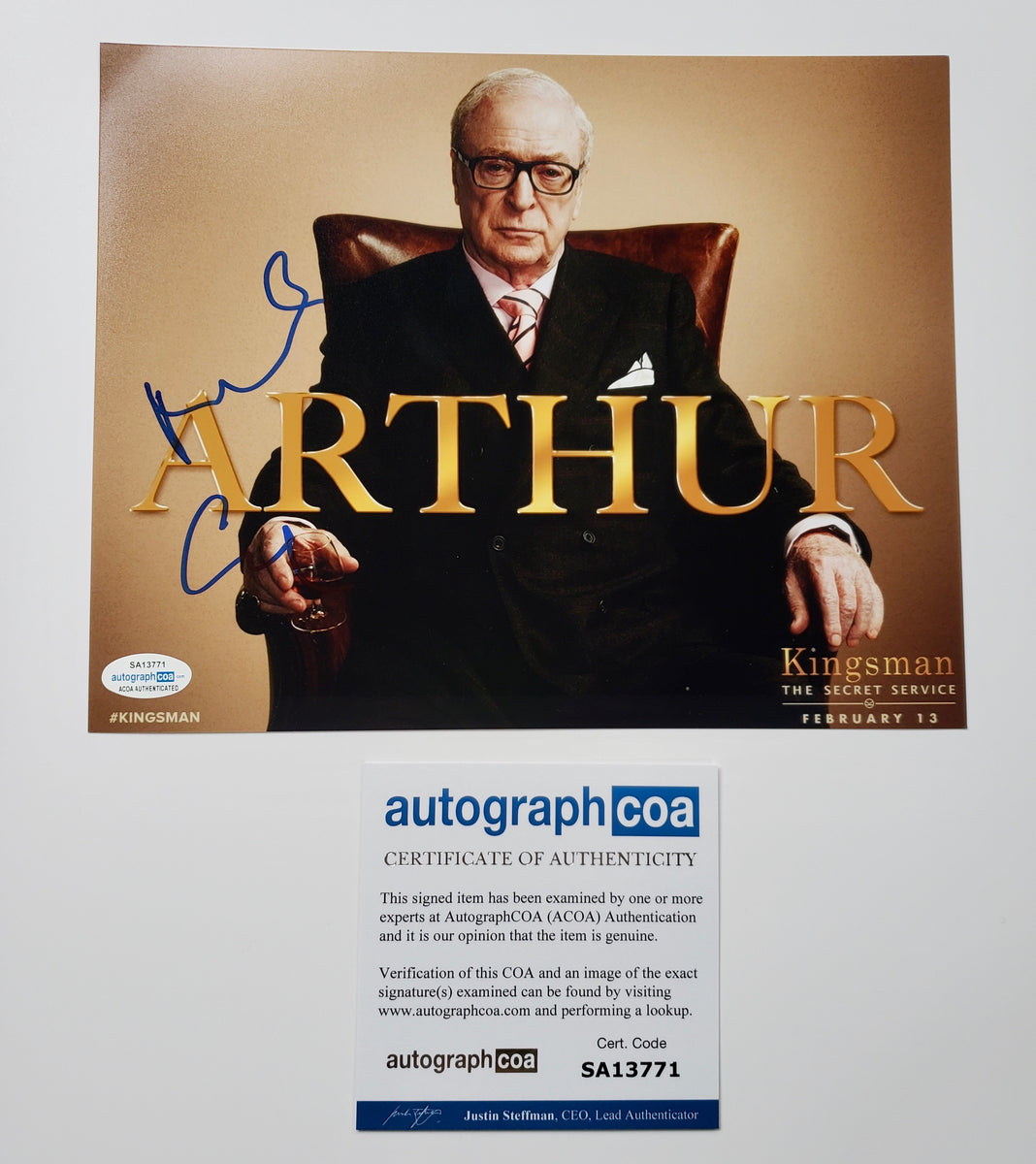 Michael Caine Kingsman Signed Autograph 8x10 Photo ACOA | Outlaw ...
