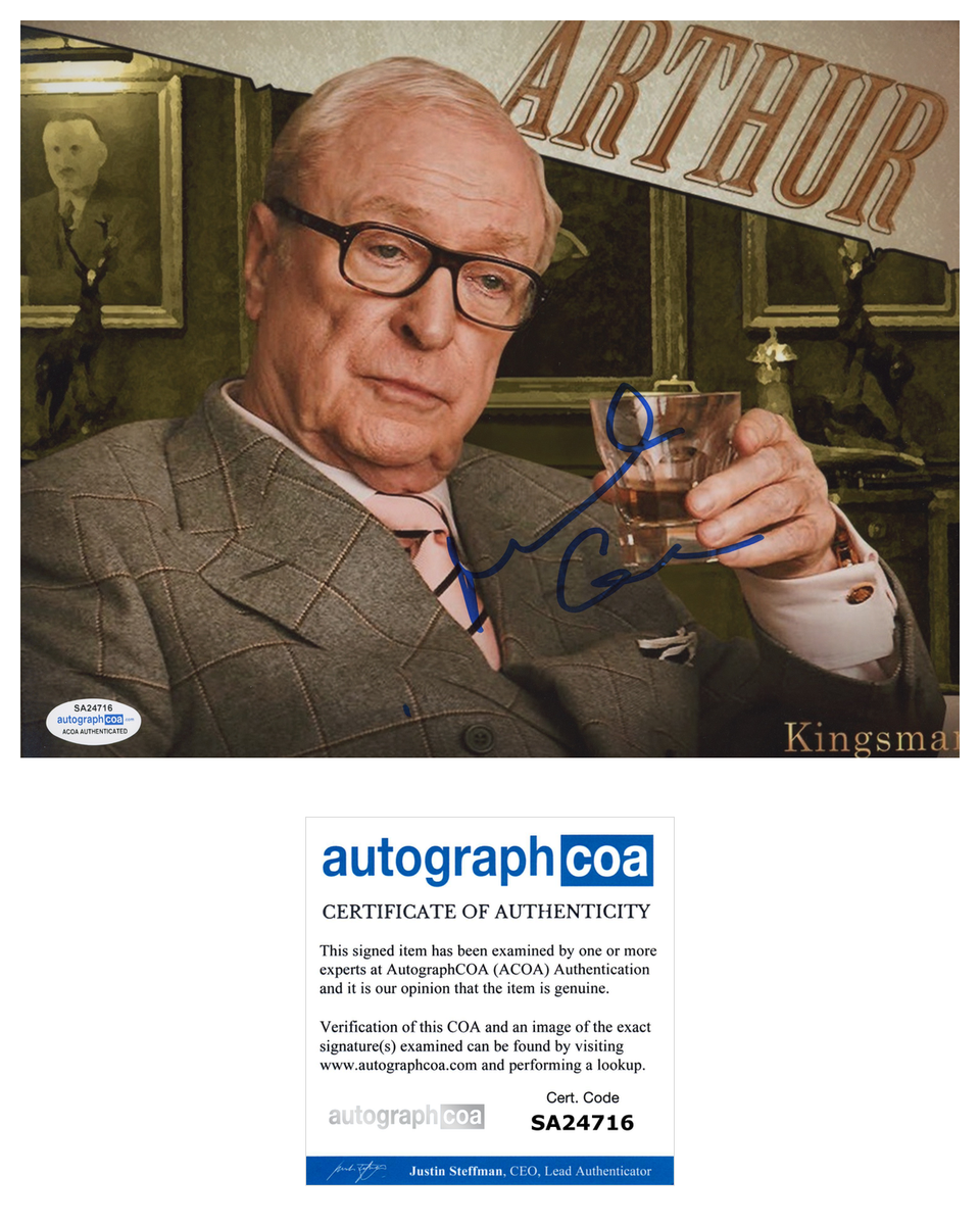 Michael Caine Kingsman Signed Autograph 8x10 Photo ACOA #6 | Outlaw ...