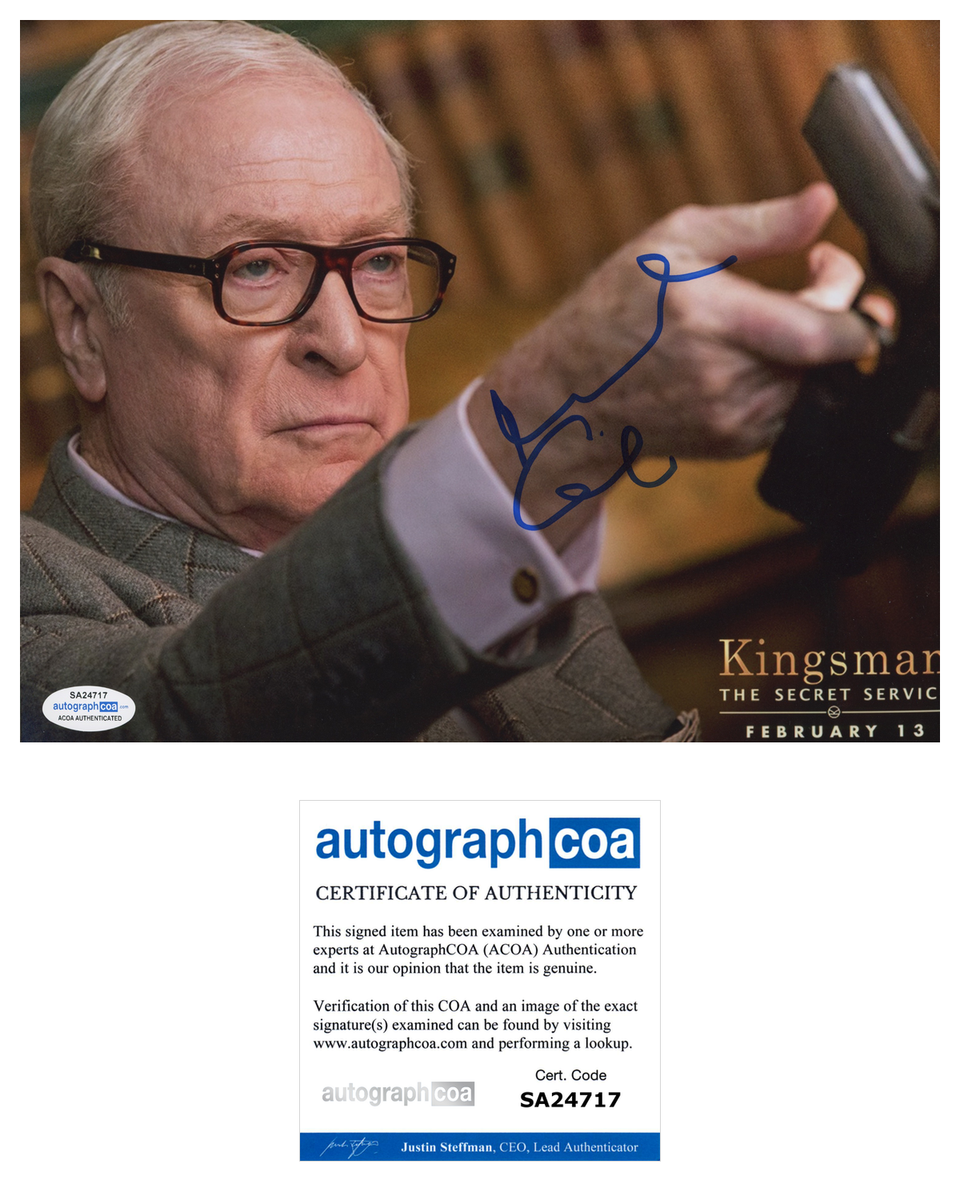 Michael Caine Kingsman Signed Autograph 8x10 Photo ACOA #5 | Outlaw ...