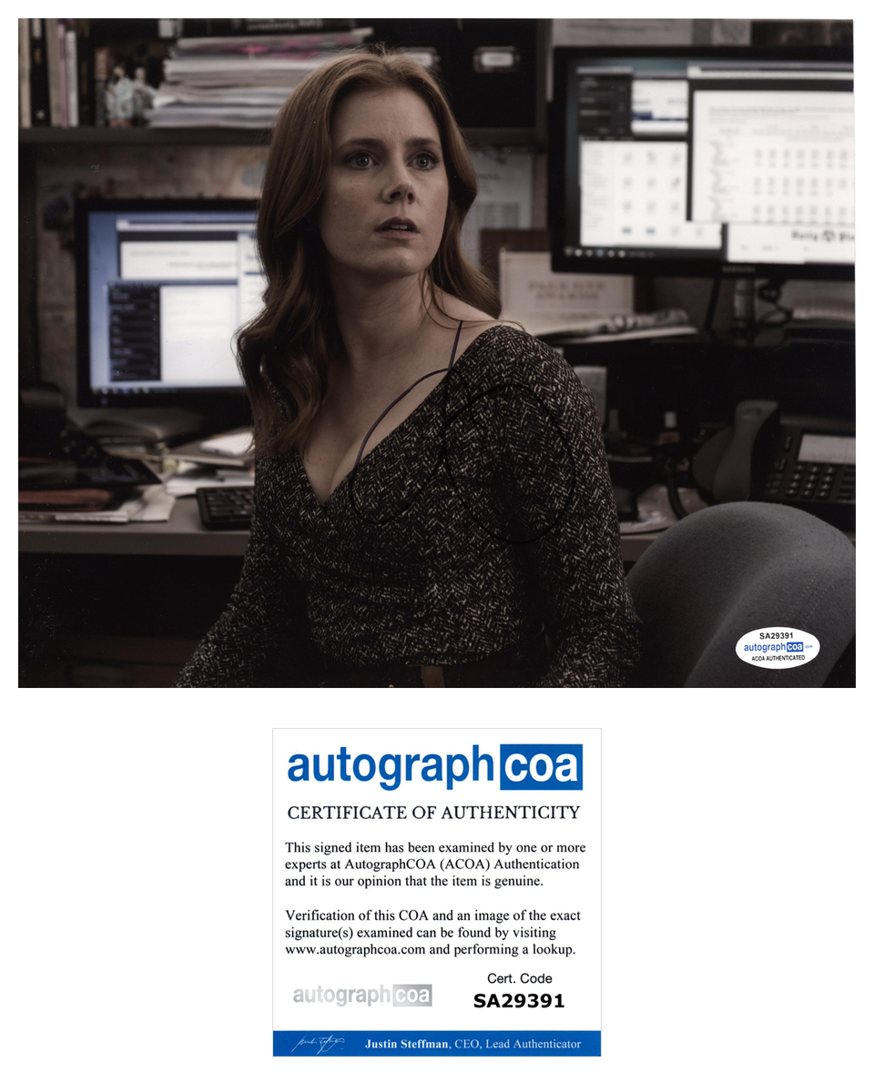 Amy Adams Batman Superman Signed Autograph 8x10 Photo ACOA #11 | Outlaw ...