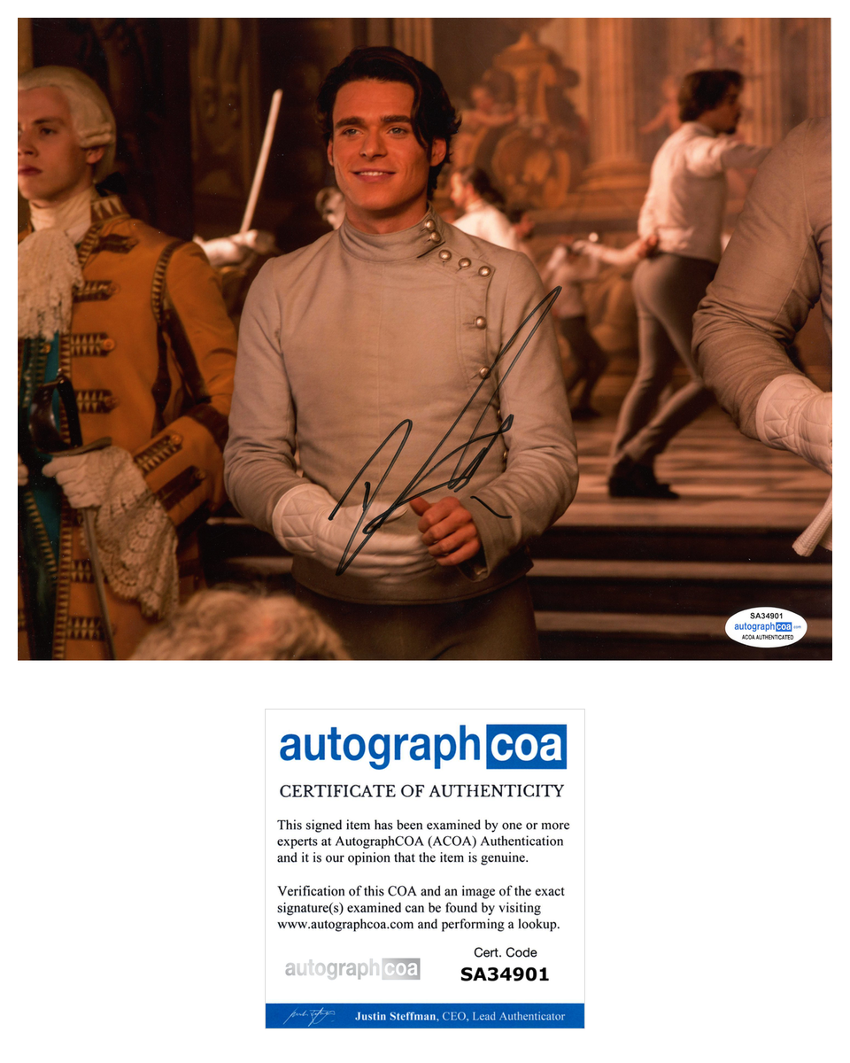 Richard Madden Cinderella Signed Autograph 8x10 Photo ACOA | Outlaw ...