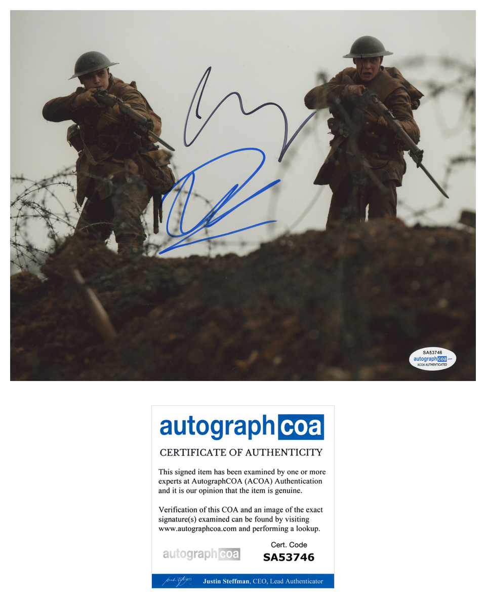 Dean Charles Chapman & George Mackay 1917 Signed Autograph 8x10 Photo ...