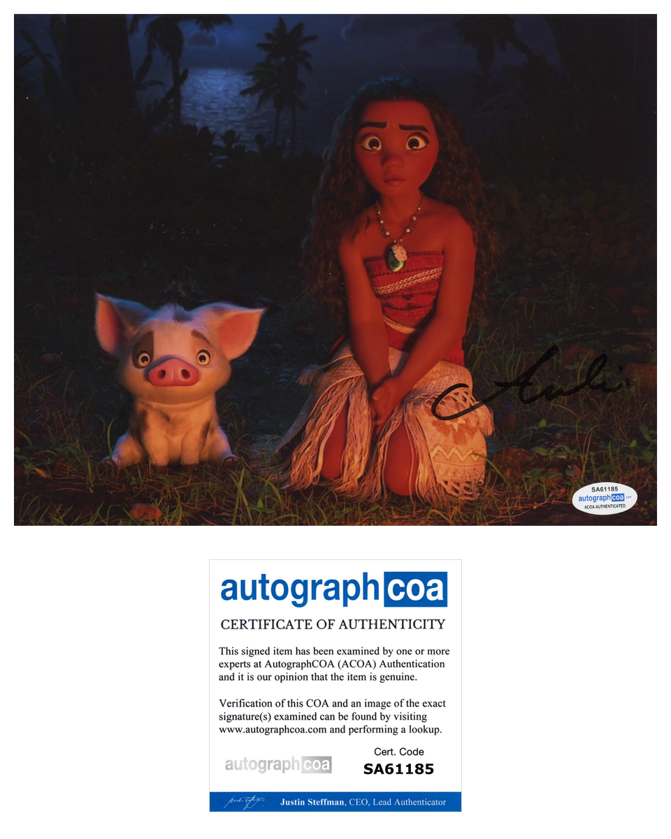 Auli'i Cravalho Moana Signed Autograph 8x10 Photo ACOA | Outlaw Hobbies ...