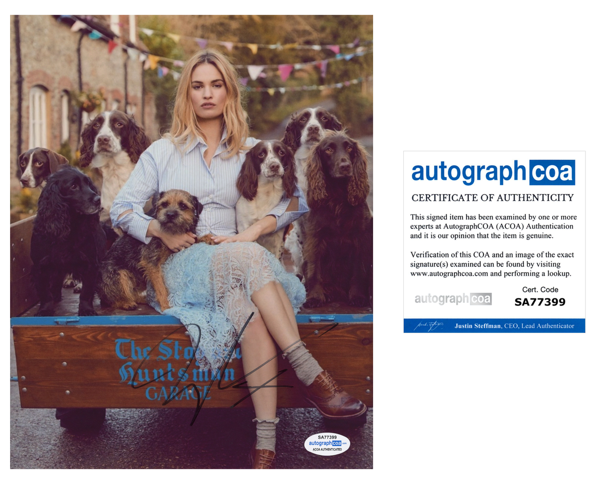 Lily James Sexy Signed Autograph 8x10 Photo ACOA | Outlaw Hobbies ...