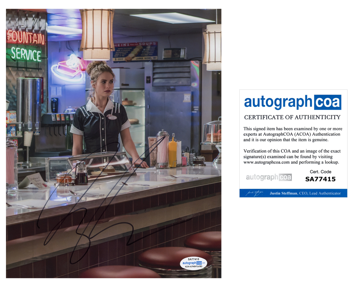 Lily James Baby Driver Signed Autograph 8x10 Photo ACOA | Outlaw ...